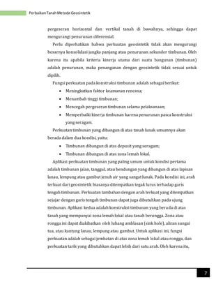 Perbaikan tanah dengan Geosintetik (Ivtitah anita) | DOCX