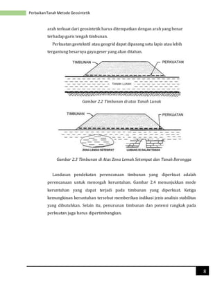 Perbaikan tanah dengan Geosintetik (Ivtitah anita) | DOCX