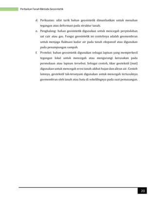 Perbaikan tanah dengan Geosintetik (Ivtitah anita) | DOCX
