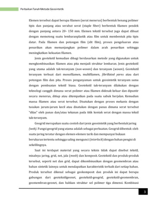 Perbaikan tanah dengan Geosintetik (Ivtitah anita) | DOCX