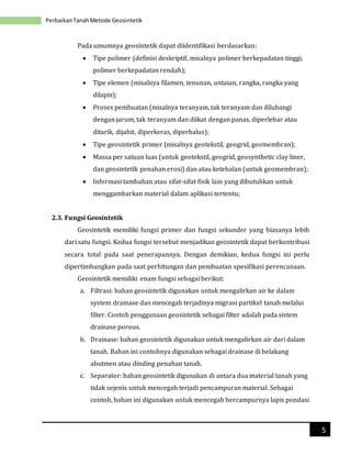 Perbaikan tanah dengan Geosintetik (Ivtitah anita) | DOCX