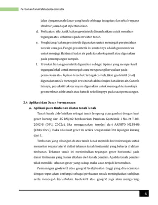 Perbaikan tanah dengan Geosintetik (Ivtitah anita) | DOCX