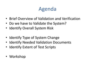 Using Risk Management for Validation | PPTX