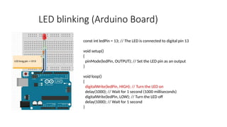 INTODUCTION OF IOT AND INTERFACING WITH ARDUINO UNO | PPTX