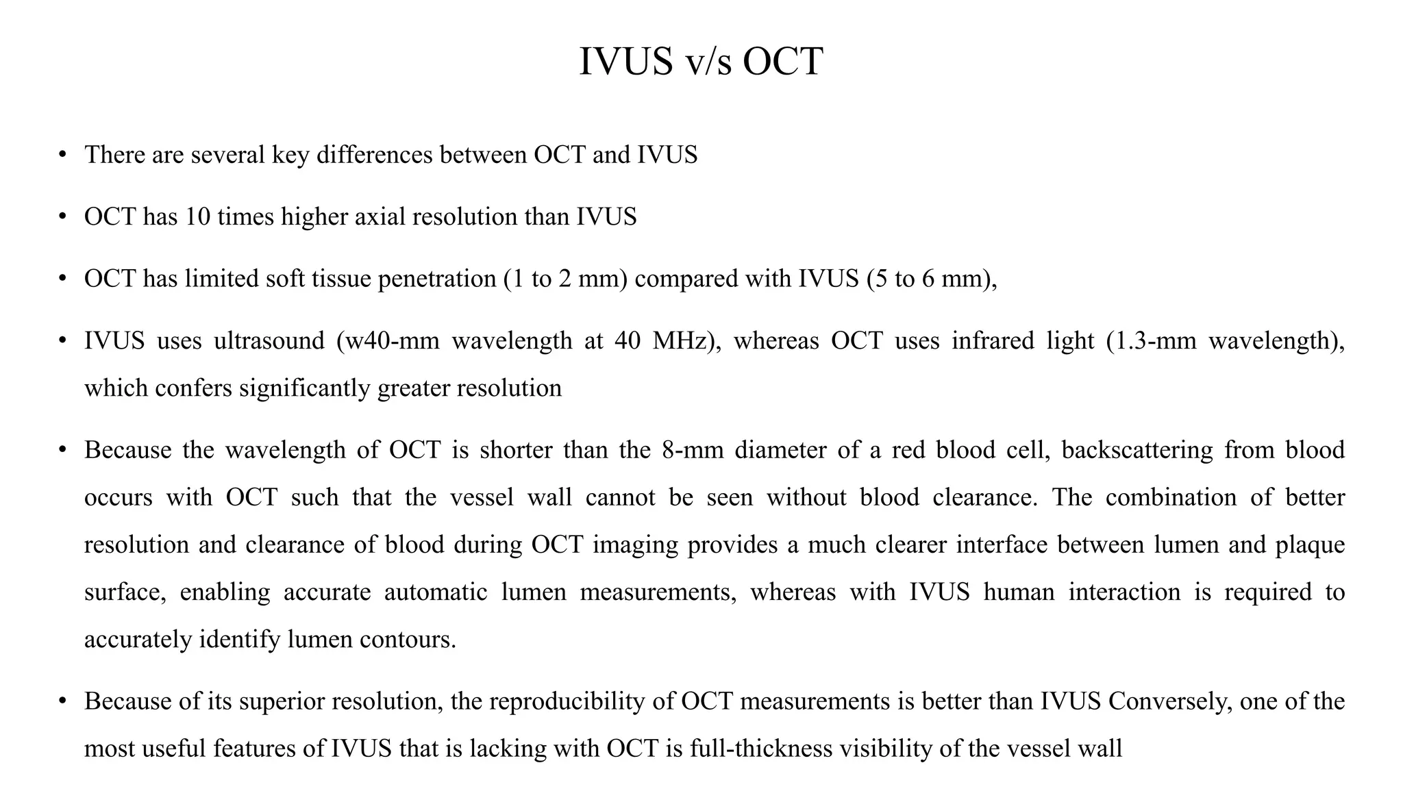IVUS v/s OCT for Coronary Revascularization | PPTX
