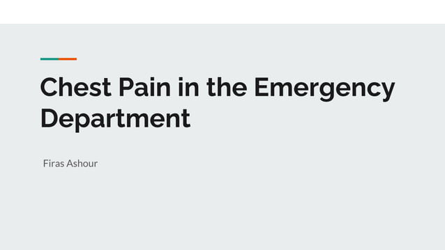 Chest Pain in the Emergency Department.pptx