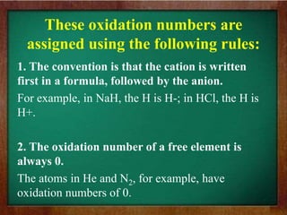 oxidation numbers | PPTX
