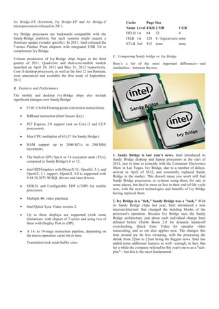 Ivy bridge vs Sandy bridge Micro-architecture. | PDF