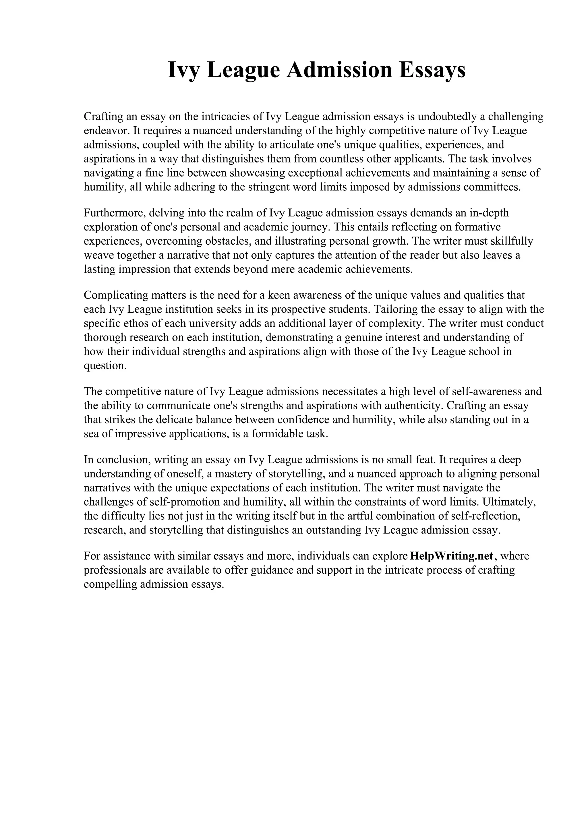 Ivy League Admission Essays.pdf