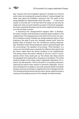 Ivy league essay samples | PDF