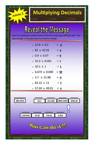 strategic intervention materials in math 6 | PDF