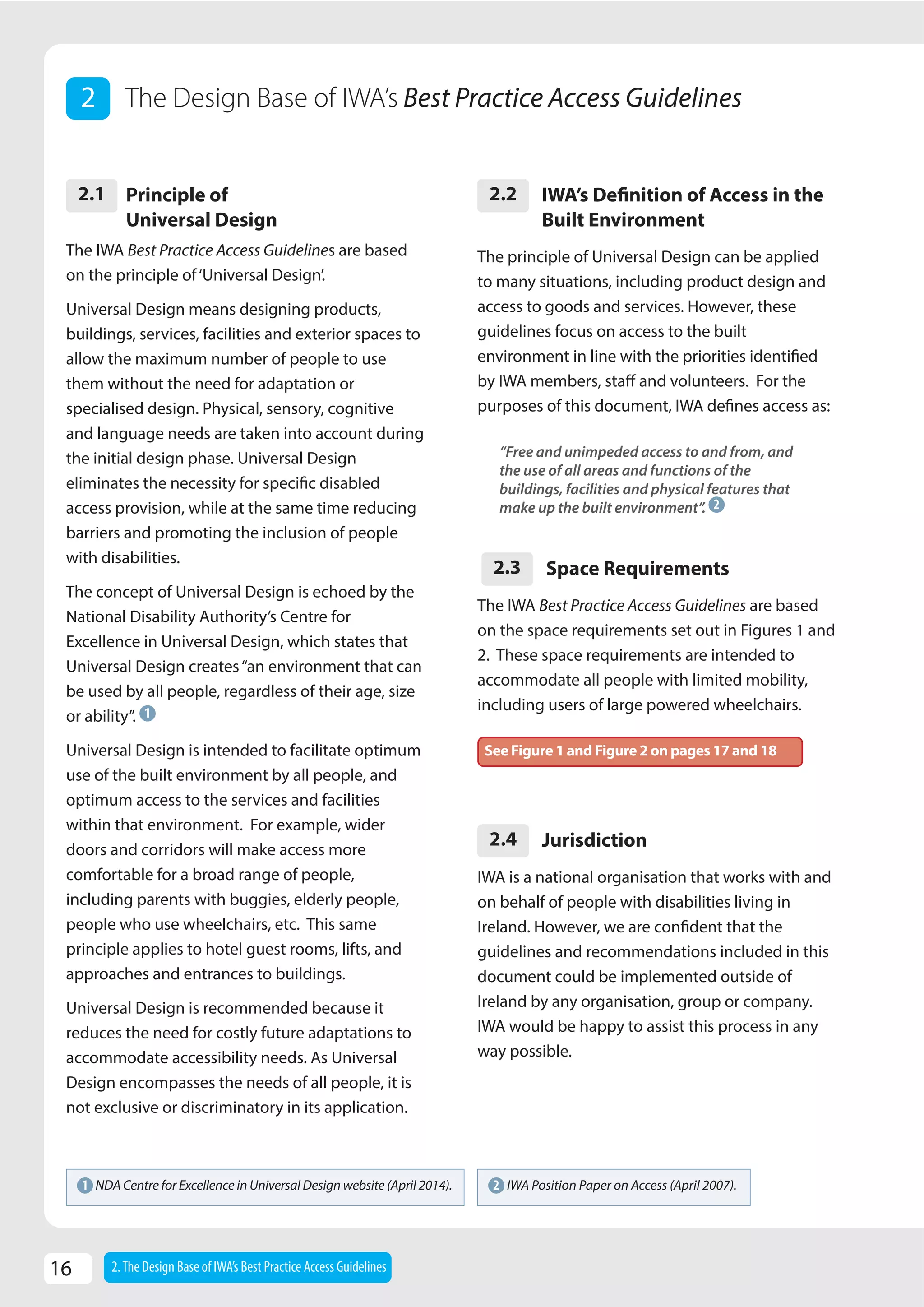 Irish Wheelchair Association Access Guidelines | PDF