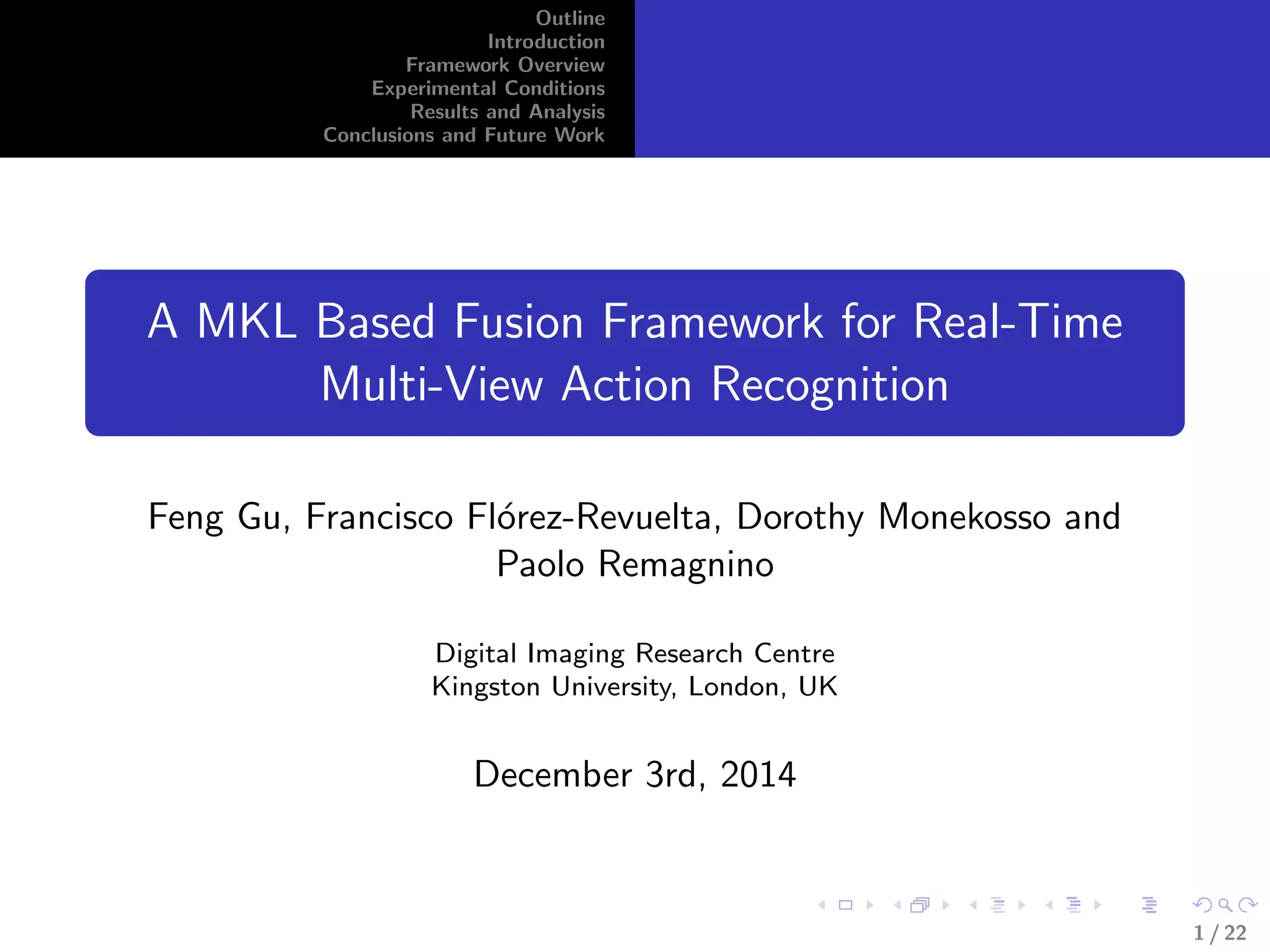 A Multiple Kernel Learning Based Fusion Framework for Real-Time Multi-View Action Recognition | PDF