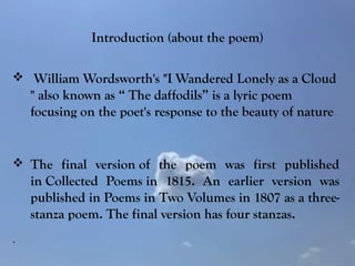 I wandered lonely as a cloud | PPT