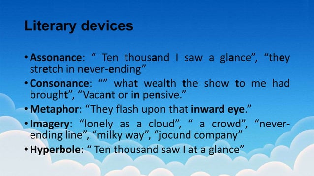 I Wandered lonely as a Cloud.pptx | Poetry | Books and Literature