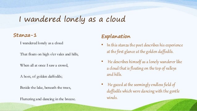 I wandered lonely as a cloud | PPTX