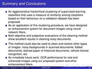 Behaviour-based Clustering of Neural Networks applied to Document Enhancement | PDF | Photo ...