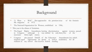 I want a wife, Judy Brady , BBS English | PPTX