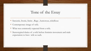 I want a wife, Judy Brady , BBS English | PPTX