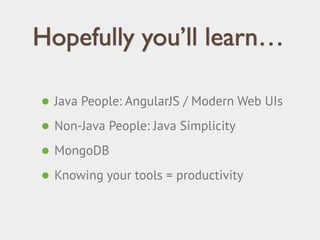 Building a web application with MongoDB & Java | PPT