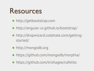 MongoDB, Angular.js, HTML5, Groovy, Java all together - WCPGW?! | PPT