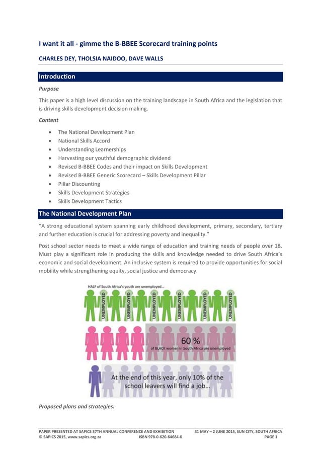 B-BBEE scorecard training points | PDF | Business | Business and Finance