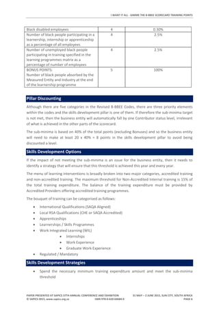 B-BBEE scorecard training points | PDF | Business | Business and Finance