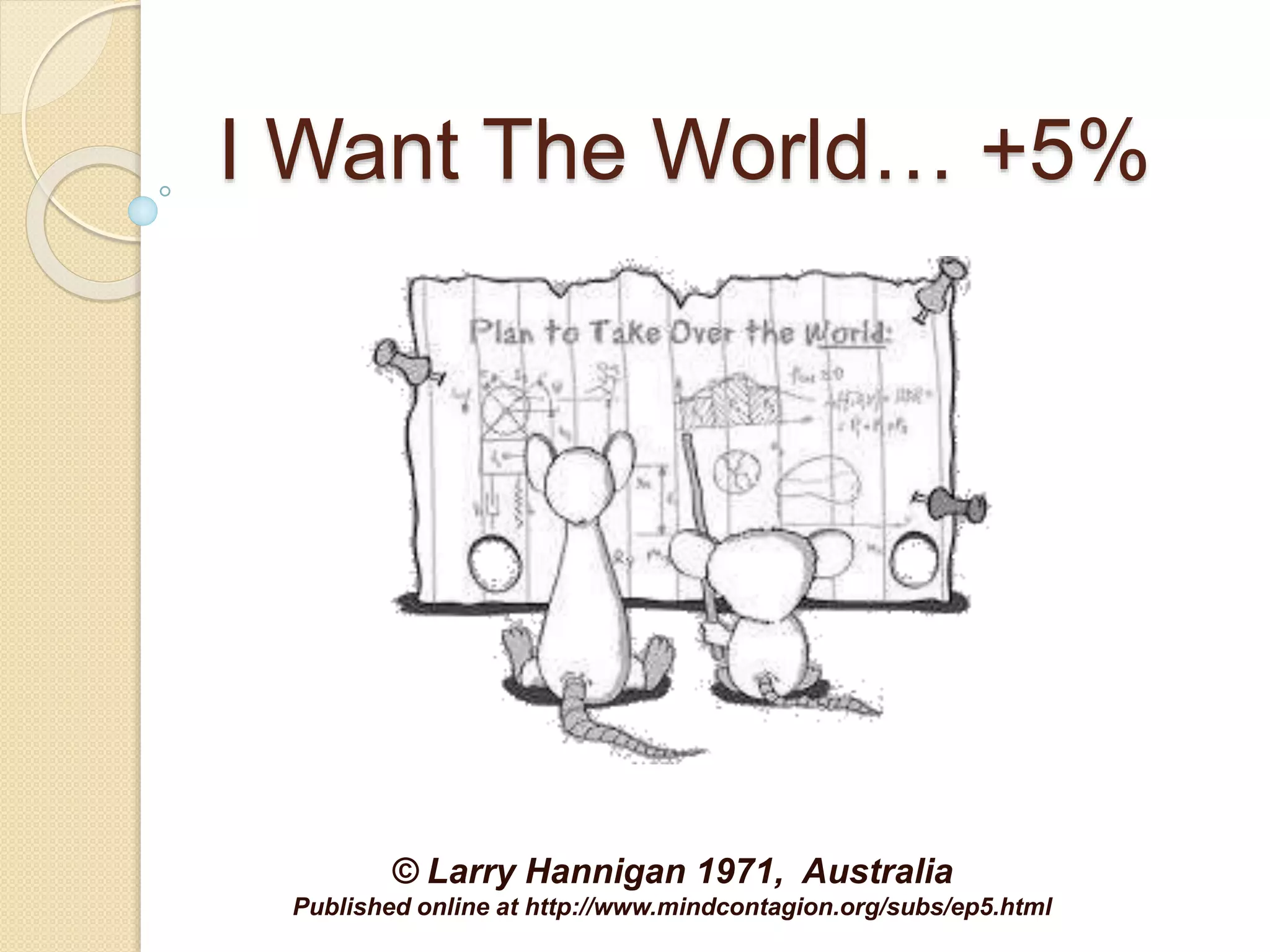 I Want The Earth plus Five Percent | PPTX
