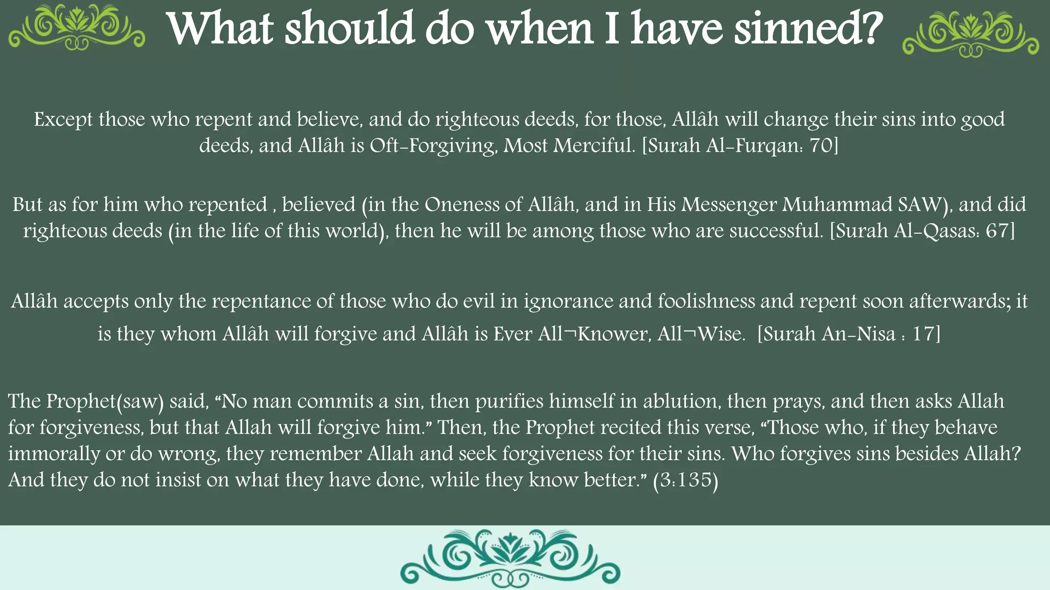 Repentance in Islam | PPTX