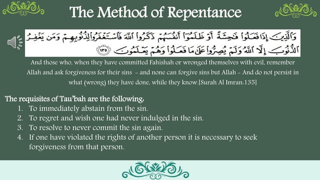 Repentance in Islam | PPTX | Islam | Religion & Spirituality