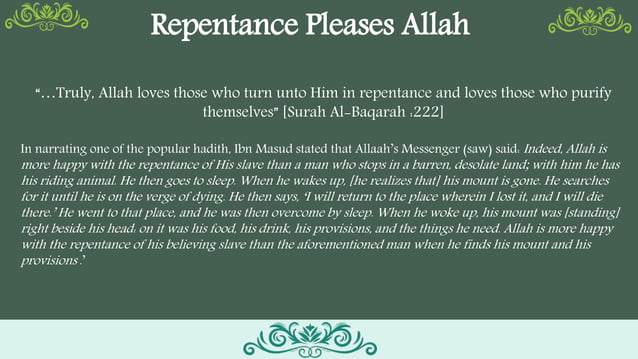 Repentance in Islam | PPTX | Islam | Religion & Spirituality