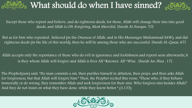 Repentance in Islam | PPTX | Islam | Religion & Spirituality