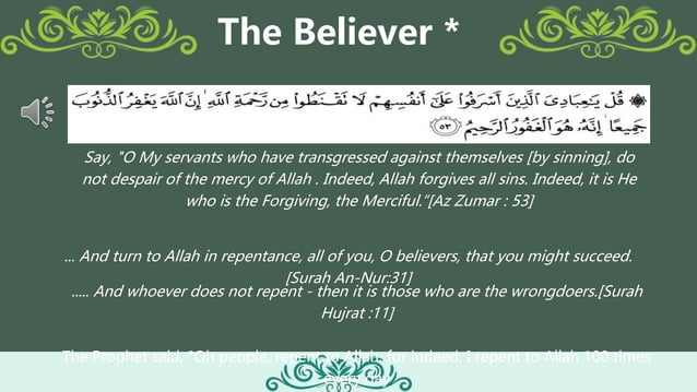 Repentance in Islam | PPTX | Islam | Religion & Spirituality