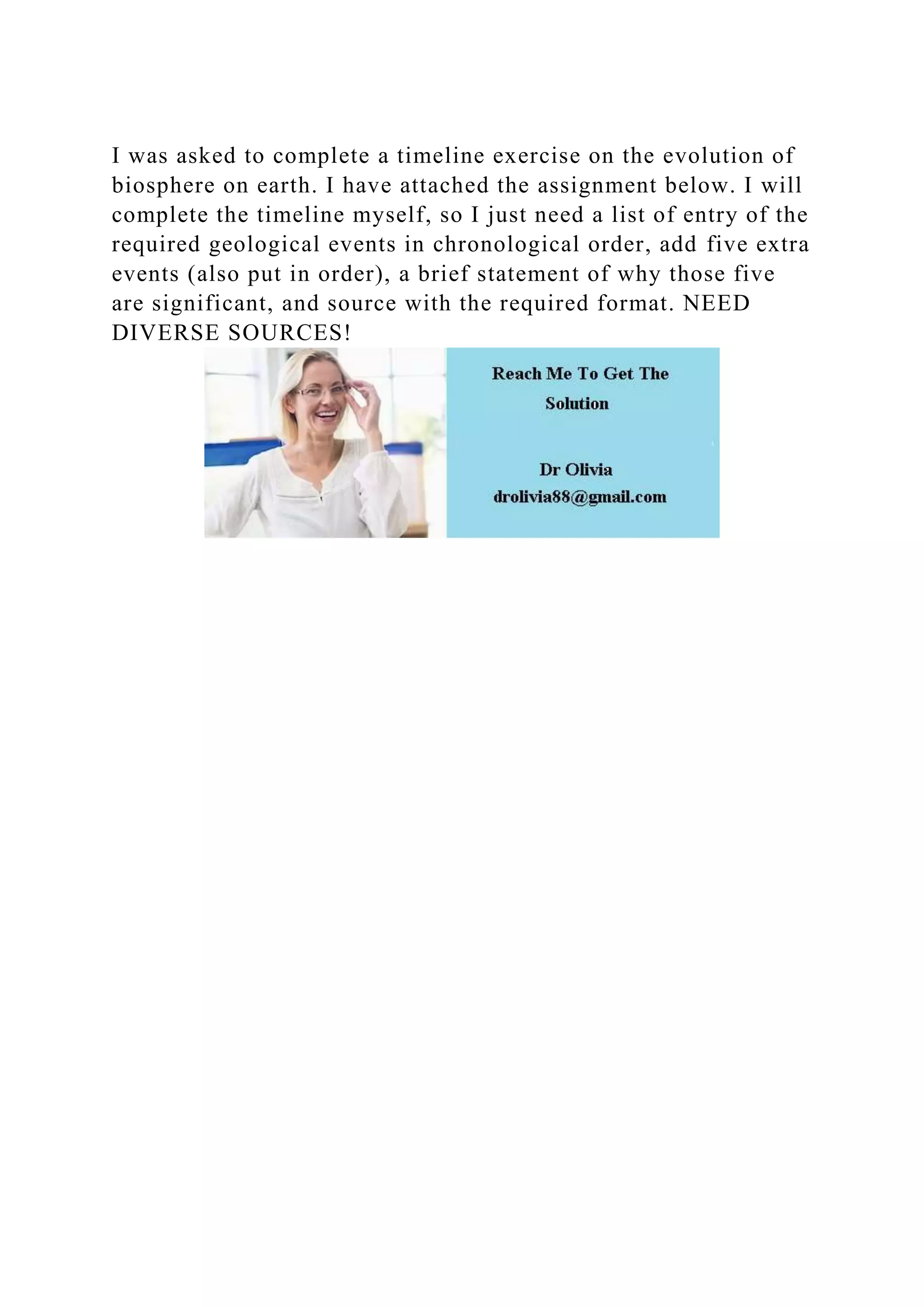 I was asked to complete a timeline exercise on the evolution of bios | DOCX