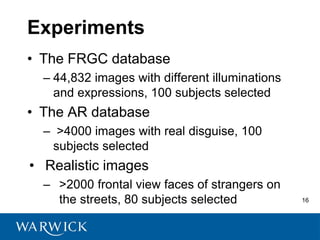 Robust Face Recognition with Occlusions in both Reference and Query Images | PPT