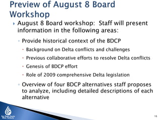 BDCP: Water Authority Board Review Process July 25, 2013 | PDF
