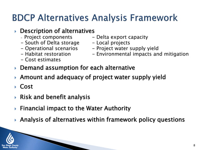 BDCP: Water Authority Board Review Process July 25, 2013 | PDF