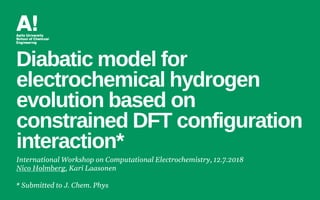 Using constrained DFT for simulating the hydrogen evolution reaction | PDF