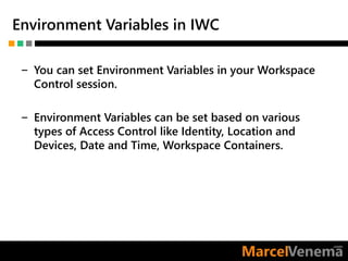 Workspace Control Environment Variables | PPT