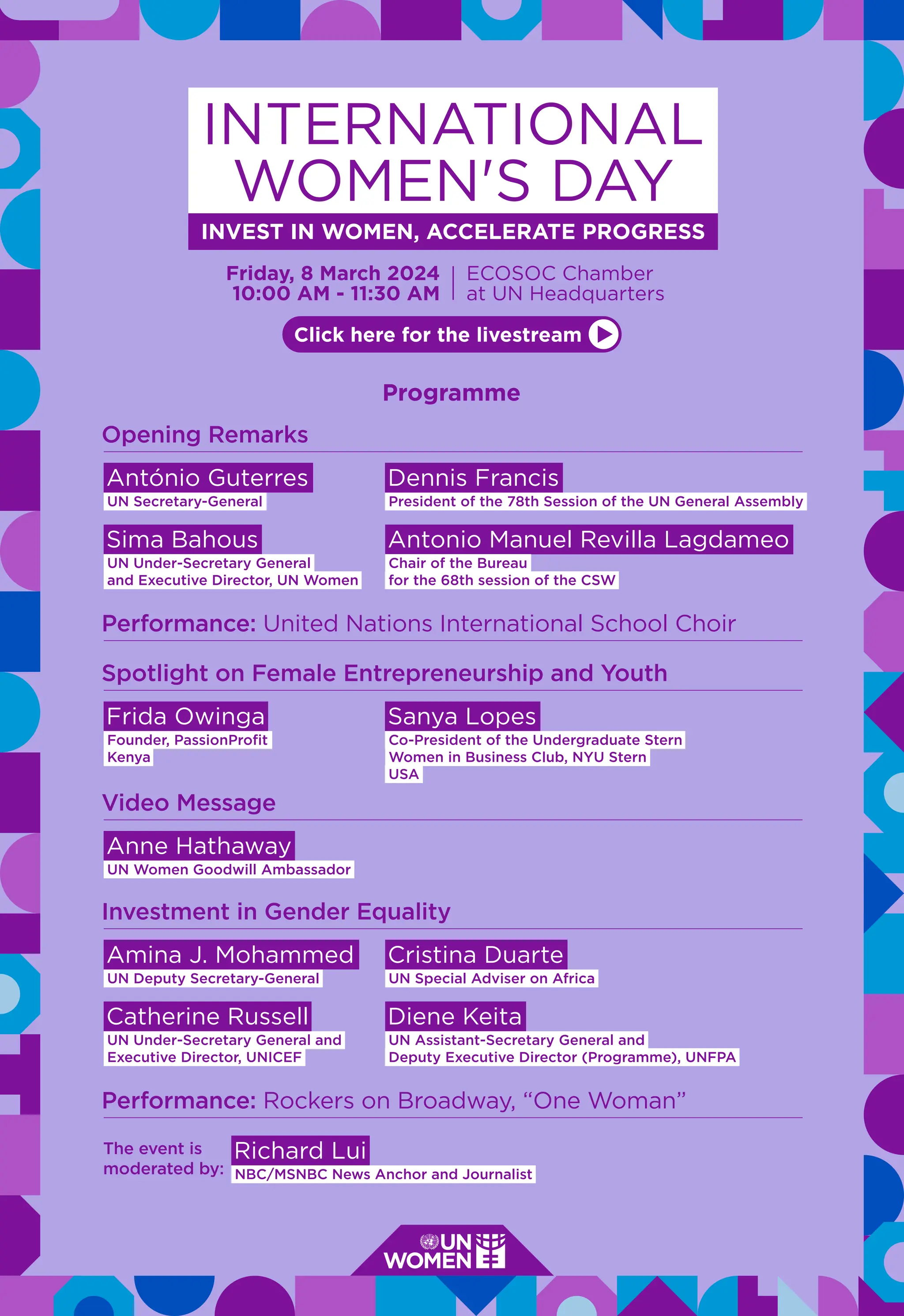International Women's Day 2024 - Agenda Programme | PDF