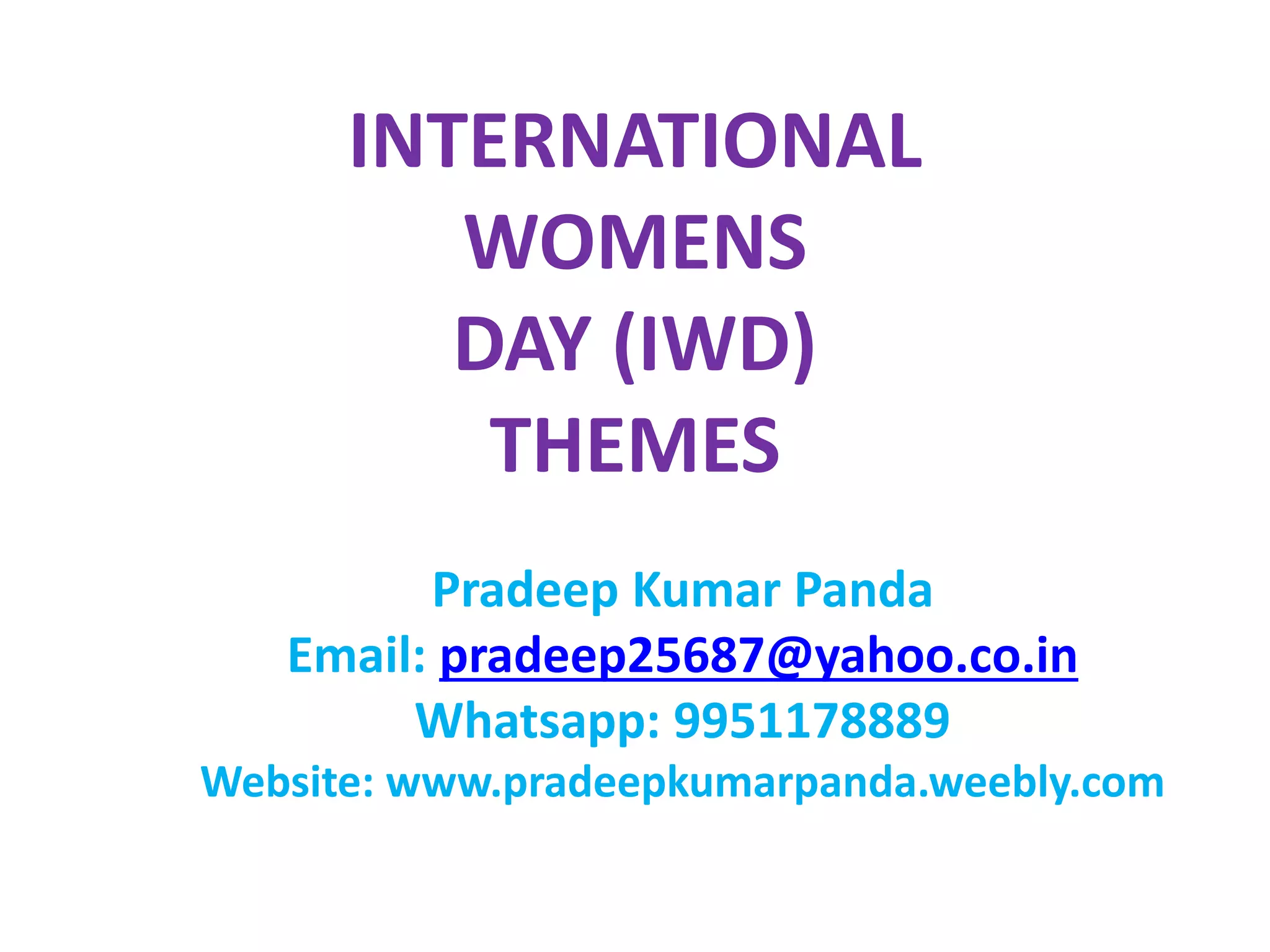 IWD themes | PPTX