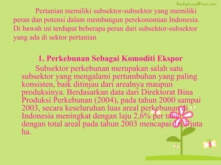 Peran sektor pertanian | PPTX