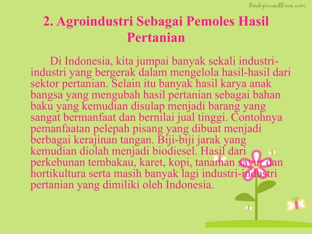 Peran sektor pertanian | PPTX