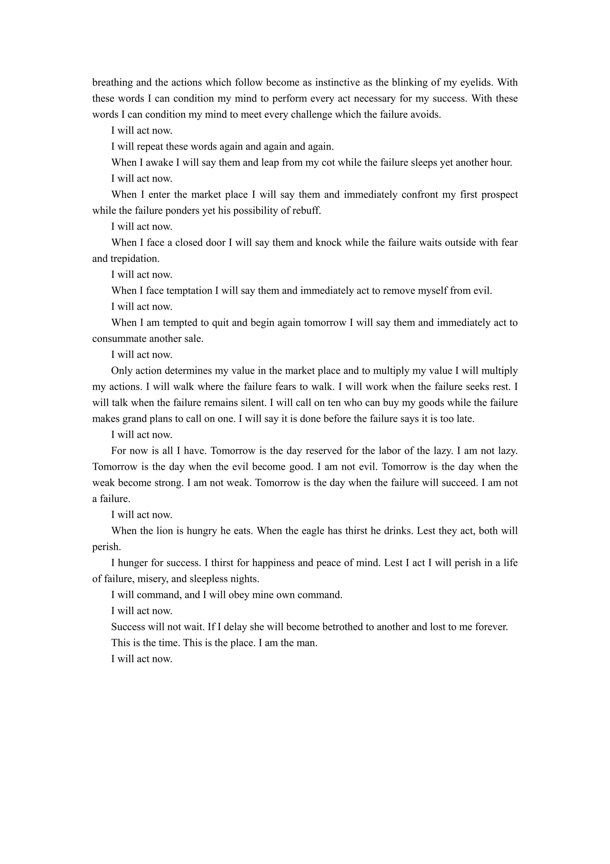 I will act now | PDF