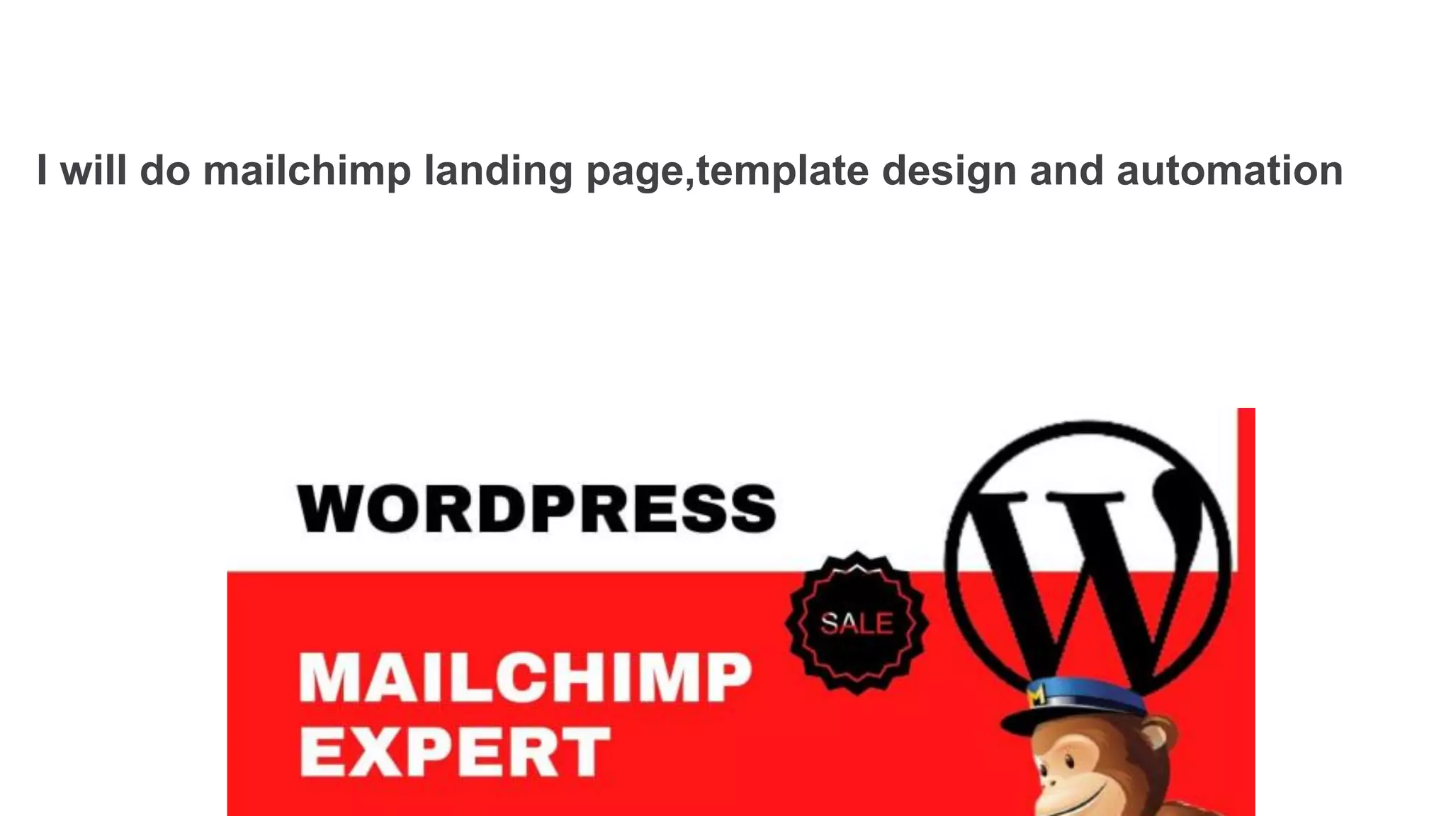 I will do mailchimp landing page,template design and automation | PPT