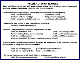 I wish : If Only.ppt