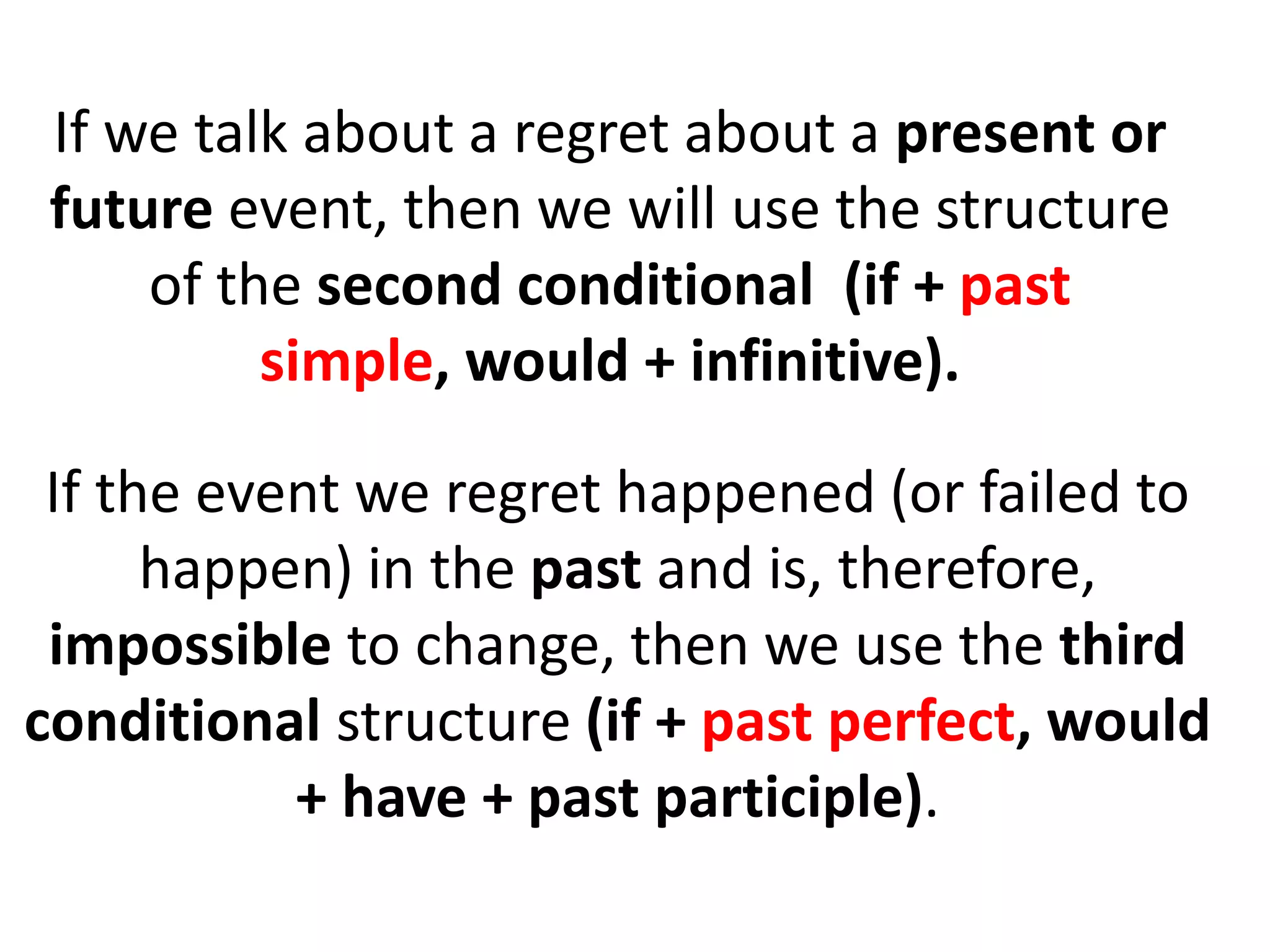 I wish + past simple/past perfect | PPTX