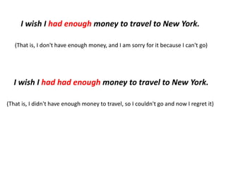 I wish + past simple/past perfect | PPTX