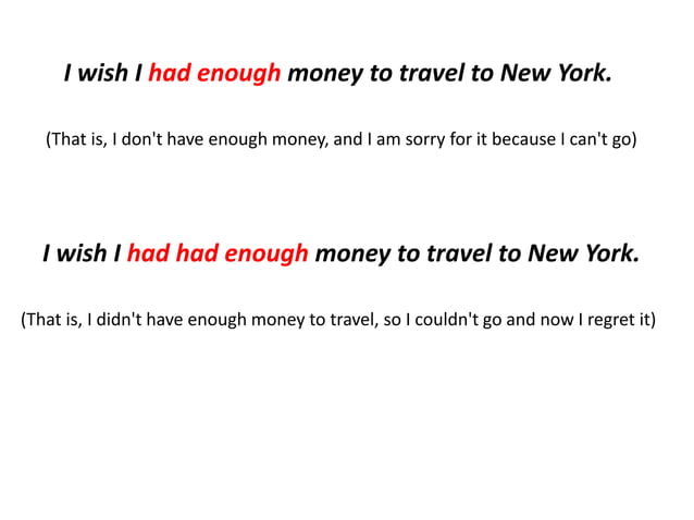 I wish + past simple/past perfect | PPTX