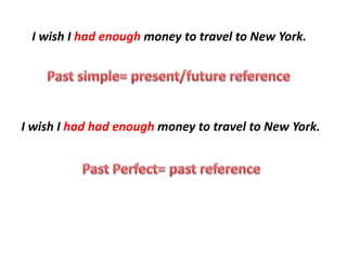 I wish + past simple/past perfect | PPTX